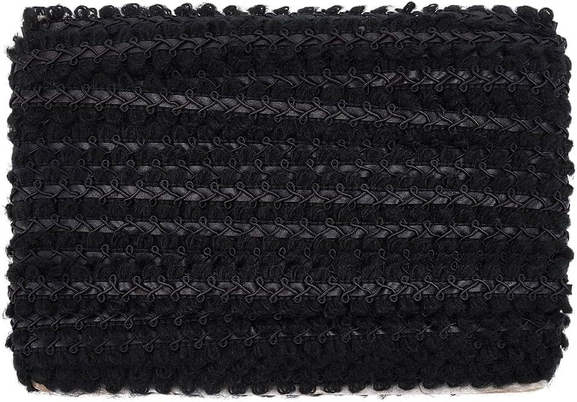 22.5Yards Black Gimp Braid Trim 1 inch Wave Style Polyester Braid Trim ...