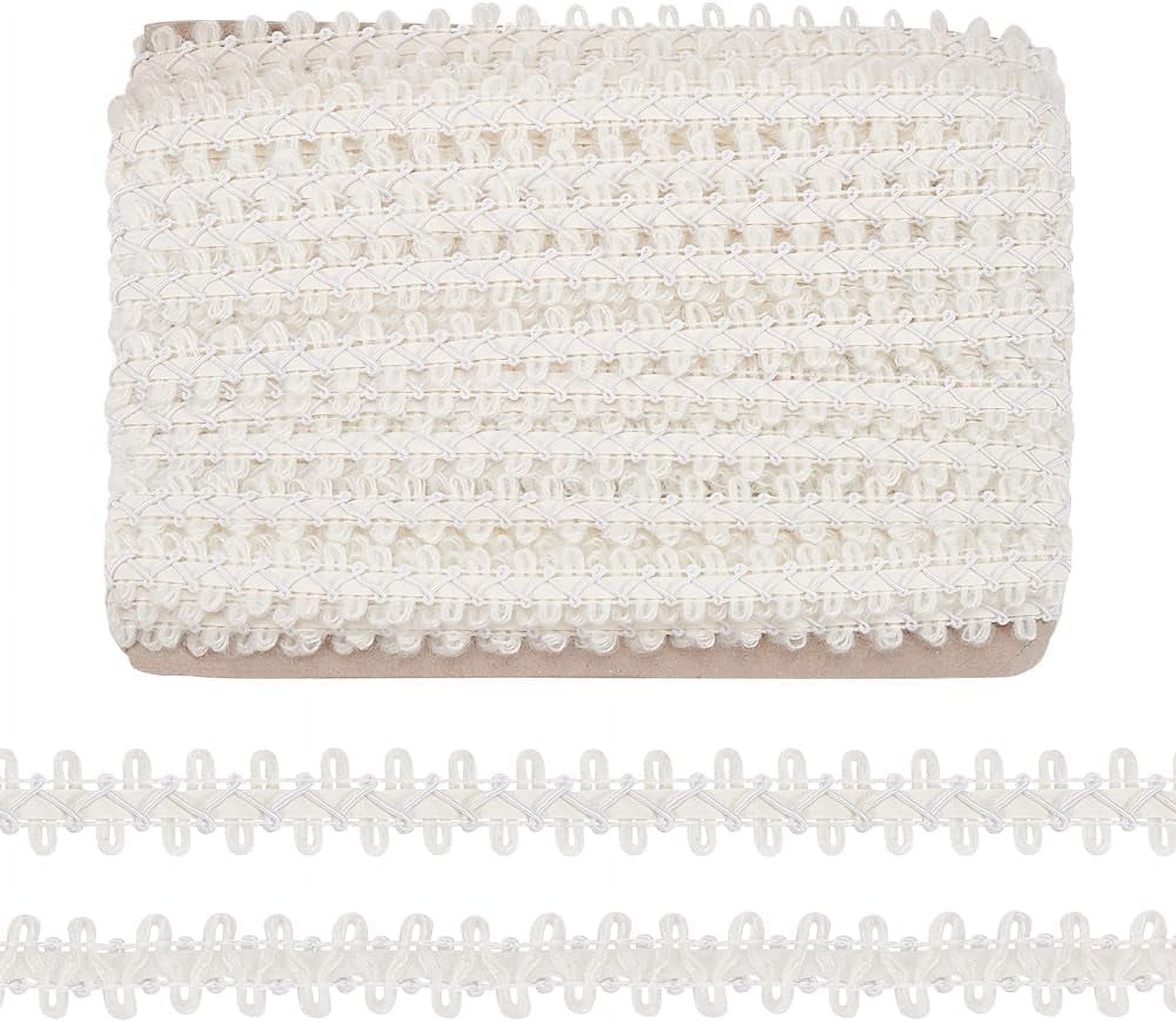 22.5Yards White Gimp Braid Trim 1 inch Wave Style Polyester Woven Gimp ...