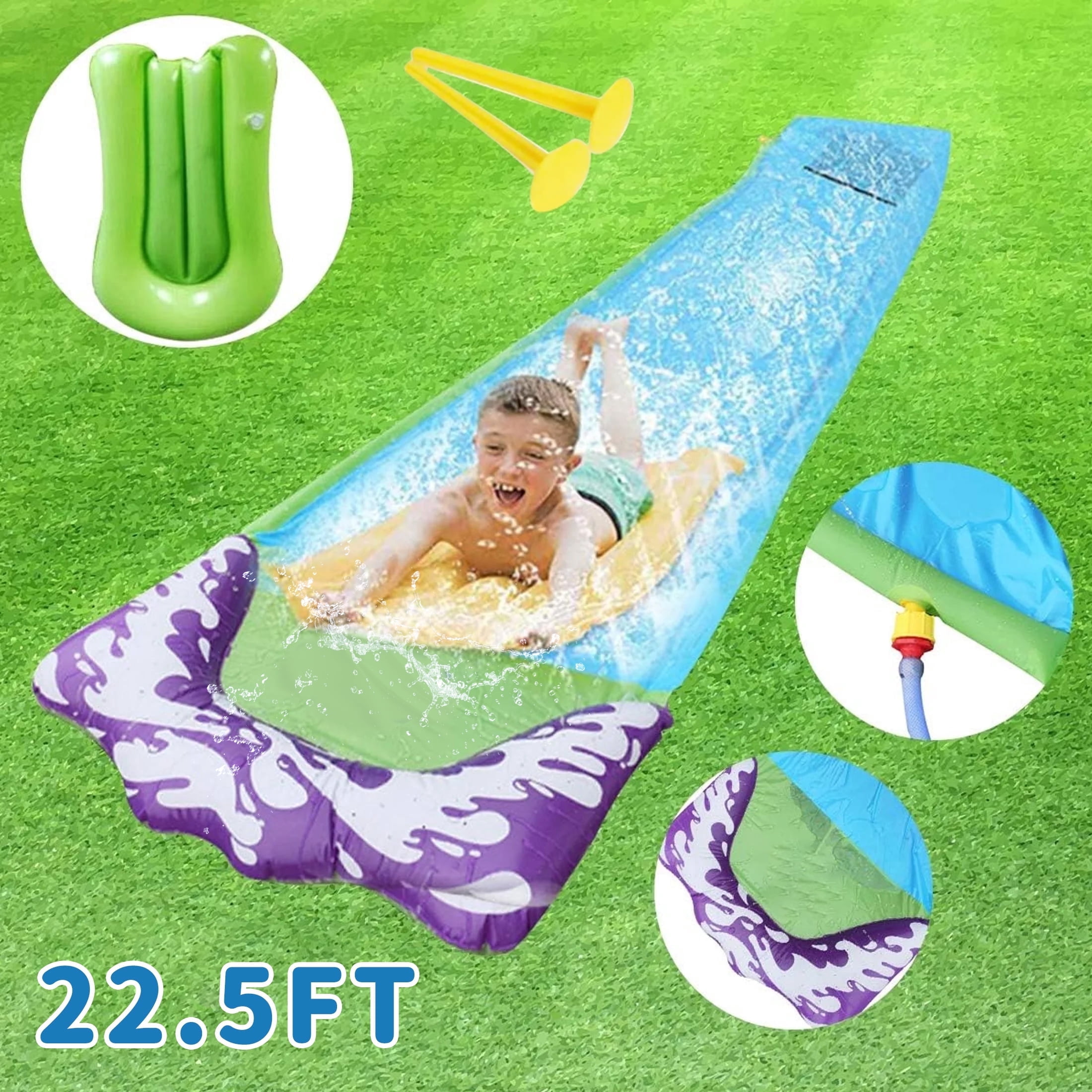 KOPPOP 22.5ft Slip and Slide Water Slide for Kids - Heavy Duty ...