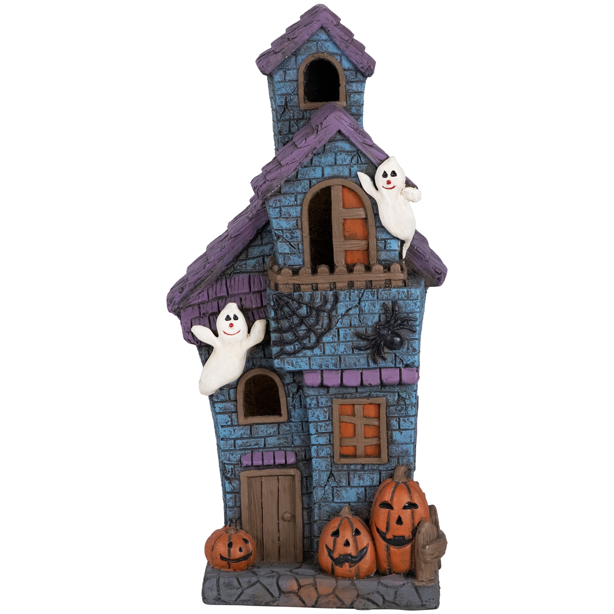 22.75" LED Lighted Haunted House with Ghosts Halloween Decoration ...