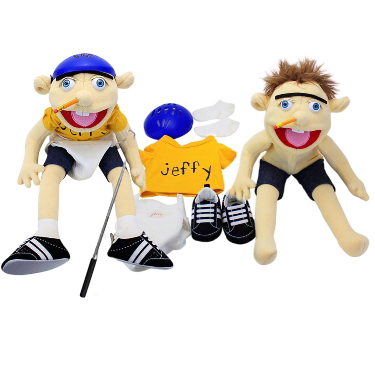 22.8" Jeffy Hand Puppet - Soft and Cuddly Plush Doll, Funny Party Props ...