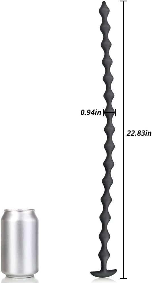 22.8 inch Beads Butt Plug with 15 Balls Silicone Chain Sex Toys Super ...