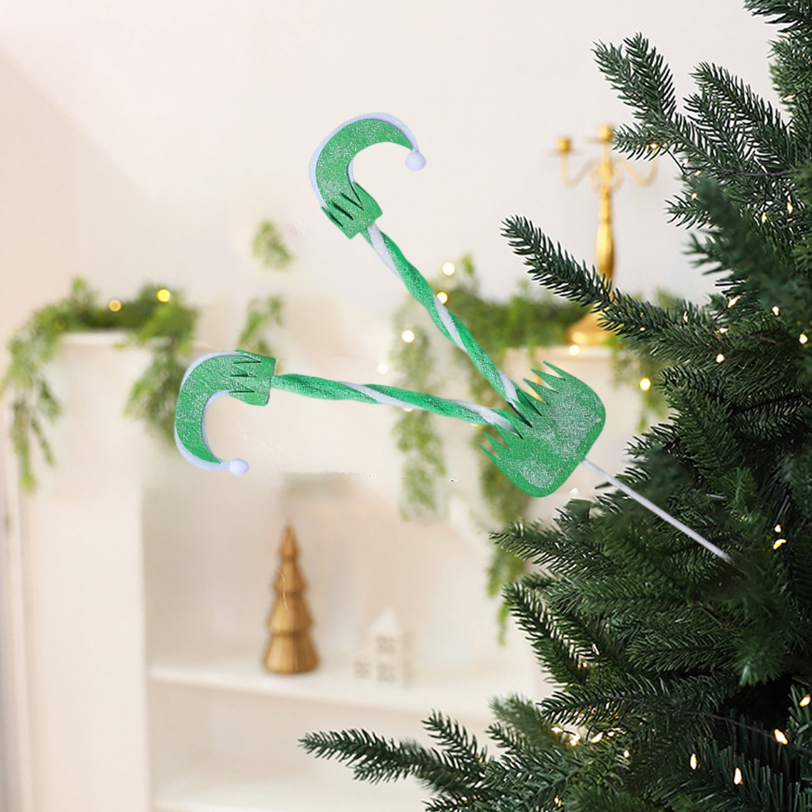 22.83" Christmas Tree Insert Branch – Pink Red Green Plastic Decorative ...