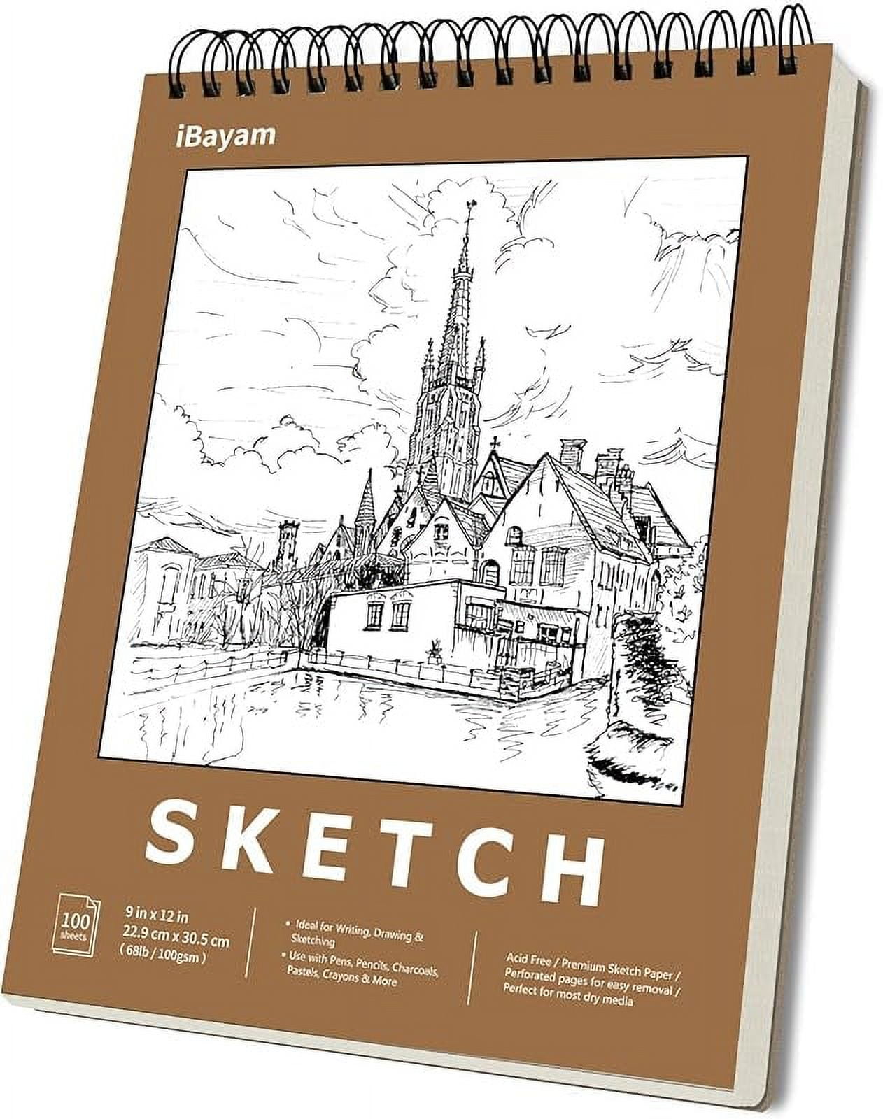 22.86 X cm Advanced Sketchbook Suit, 1 Pack Spiral Binding Drawing ...