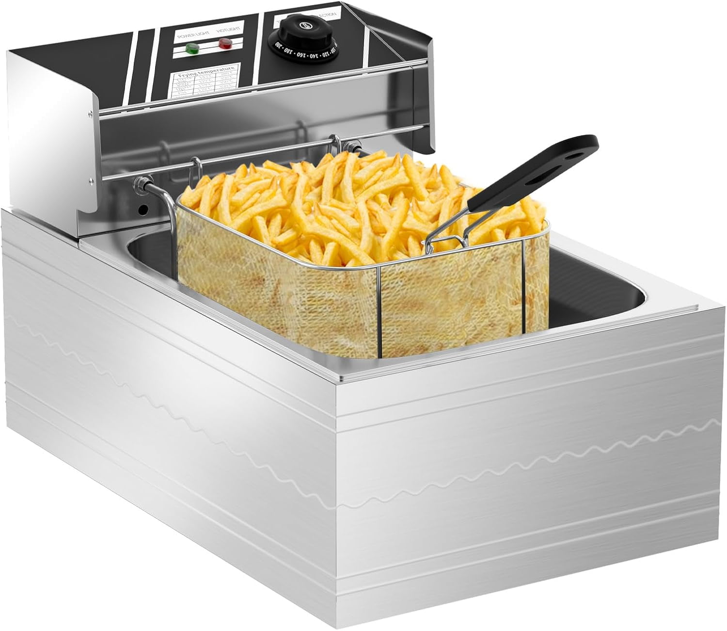 22.8QT Electric Deep Fryer with 2 Baskets & Lids, Commercial Deep Fryer ...