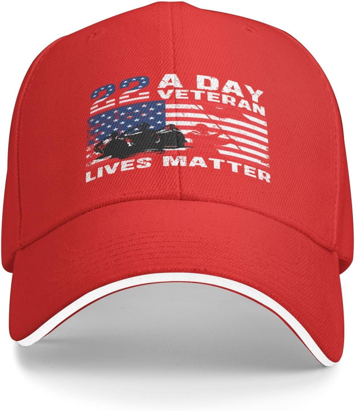 22 A Day Veteran Lives Matter Hat Veterans Day 4th of July Independence ...
