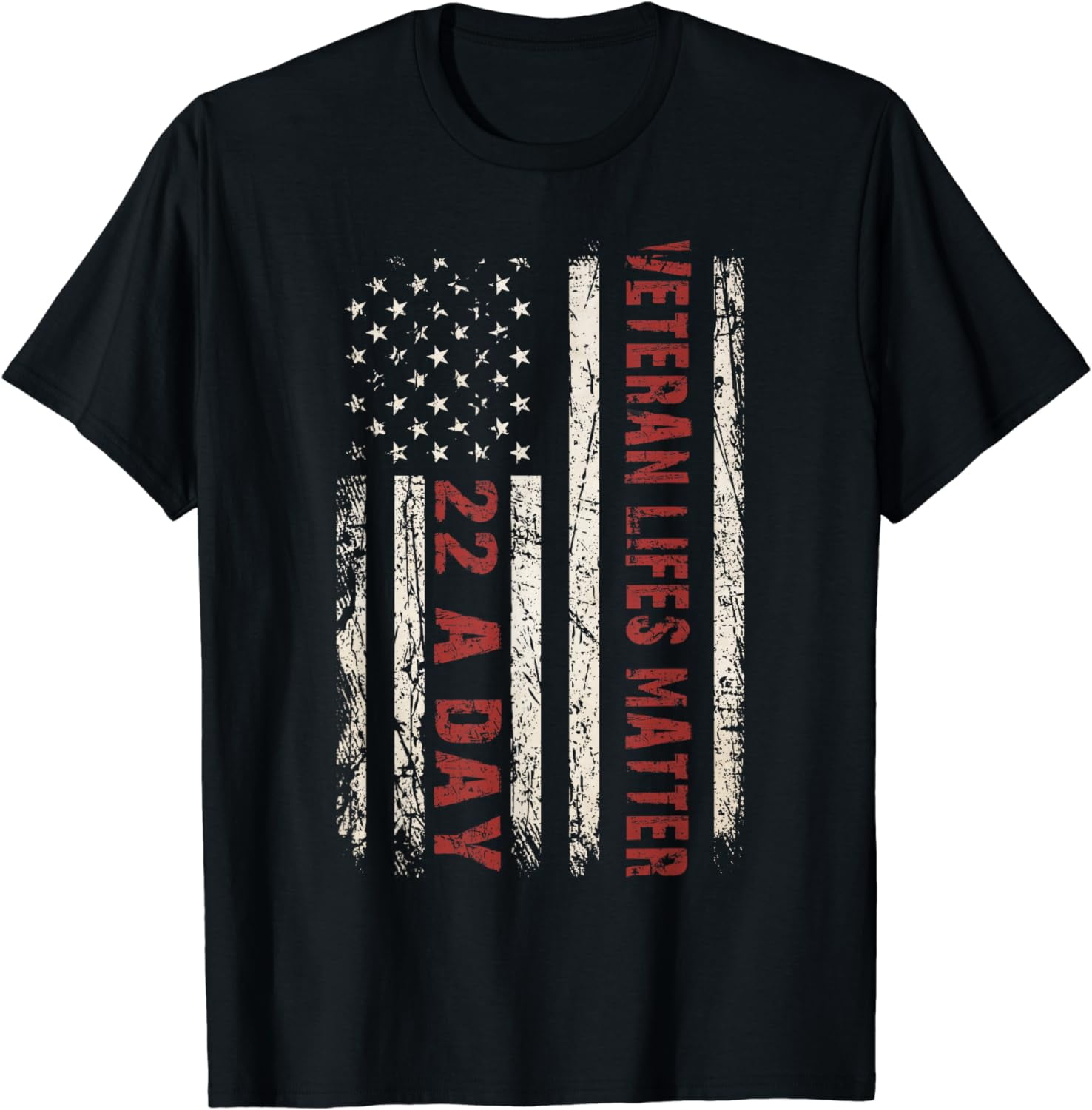 22 A Day Veteran Lives Matter Suicide Awareness Presents T-Shirt ...