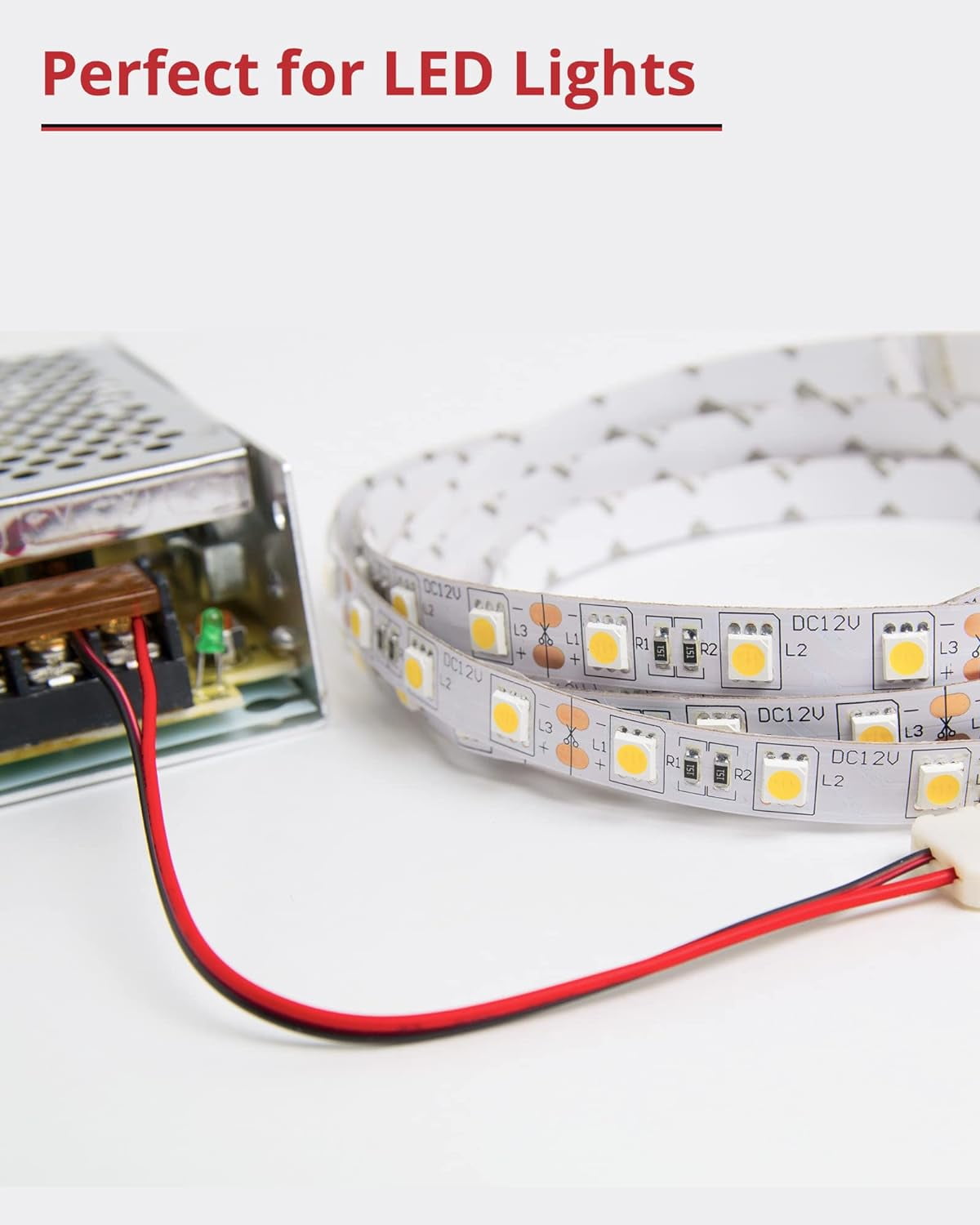 22 AWG Electrical Wire - 20m 2 Core Cable for LED Strip Light - Walmart.com