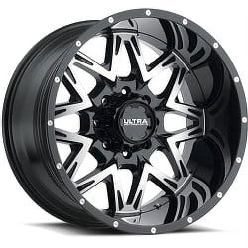 22" Black With Diamond Cut Face Carnivore 254 Wheel by Ultra Wheel 254 ...