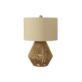 22" Brown Rope Table Lamp with Beige Shade - Transitional Coastal Decor ...