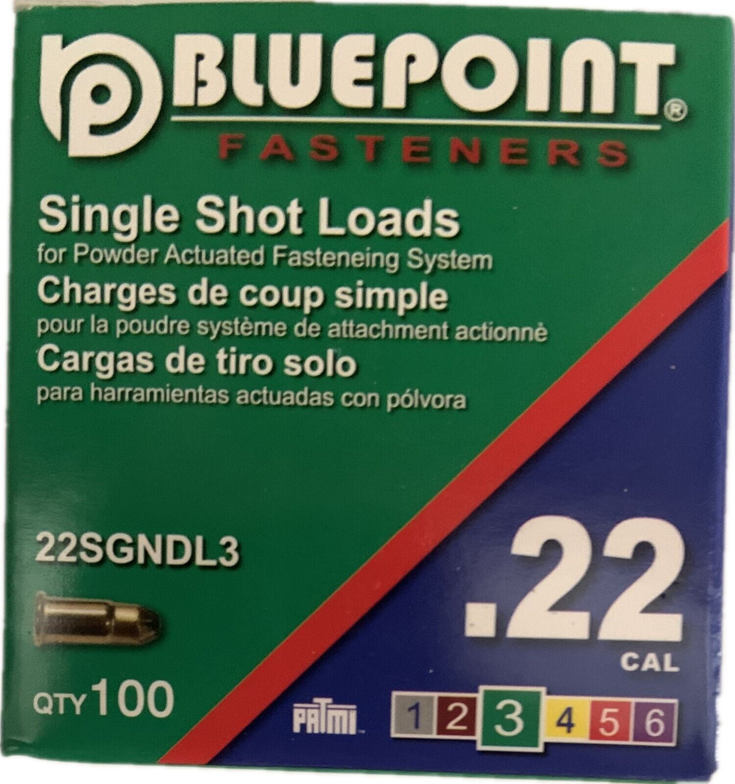 .22 Caliber Green Single Shot Powder Loads,Cartridges for Ramset ...