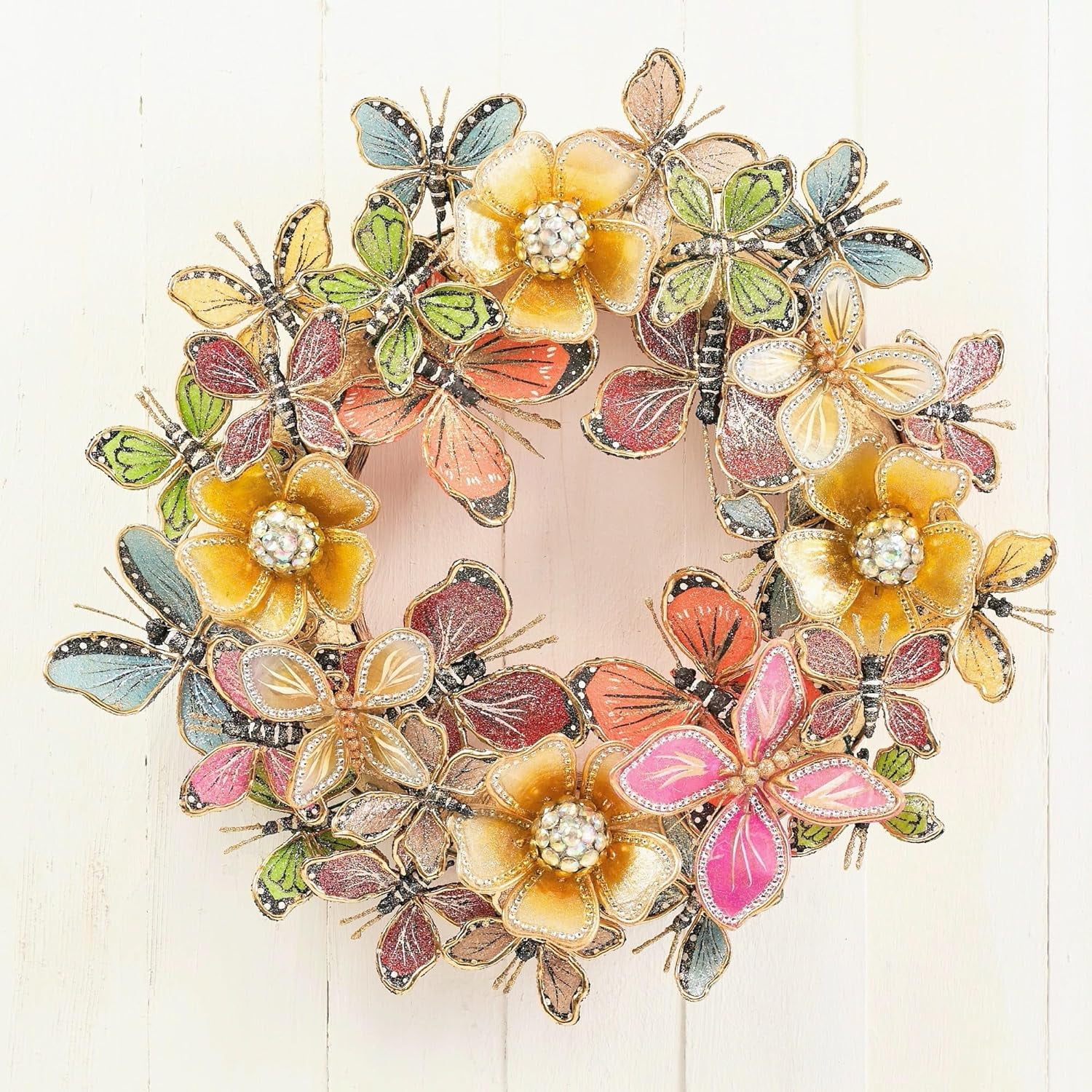 22" Capiz Butterly Wreath Handcrafted Premium Easter and Spring Easter ...