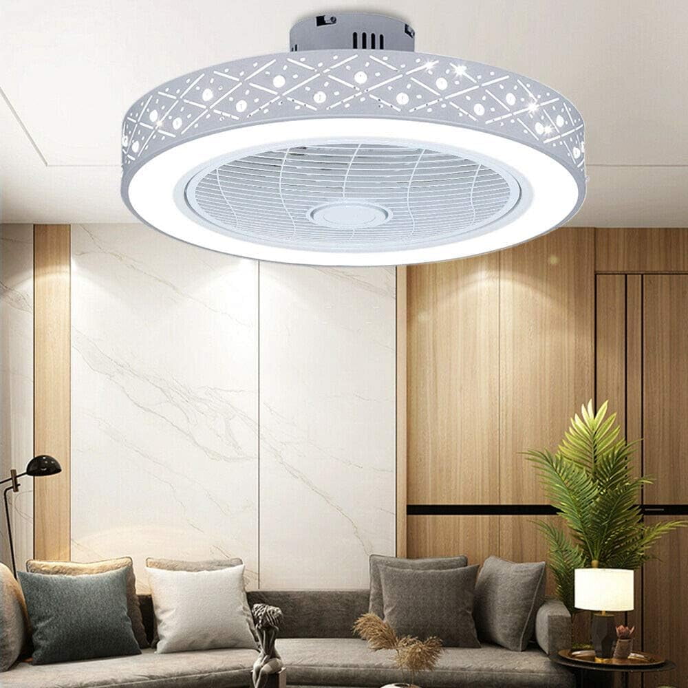 22'' Ceiling Fan with Light,Enclosed LED Ceiling Light Fan with ...
