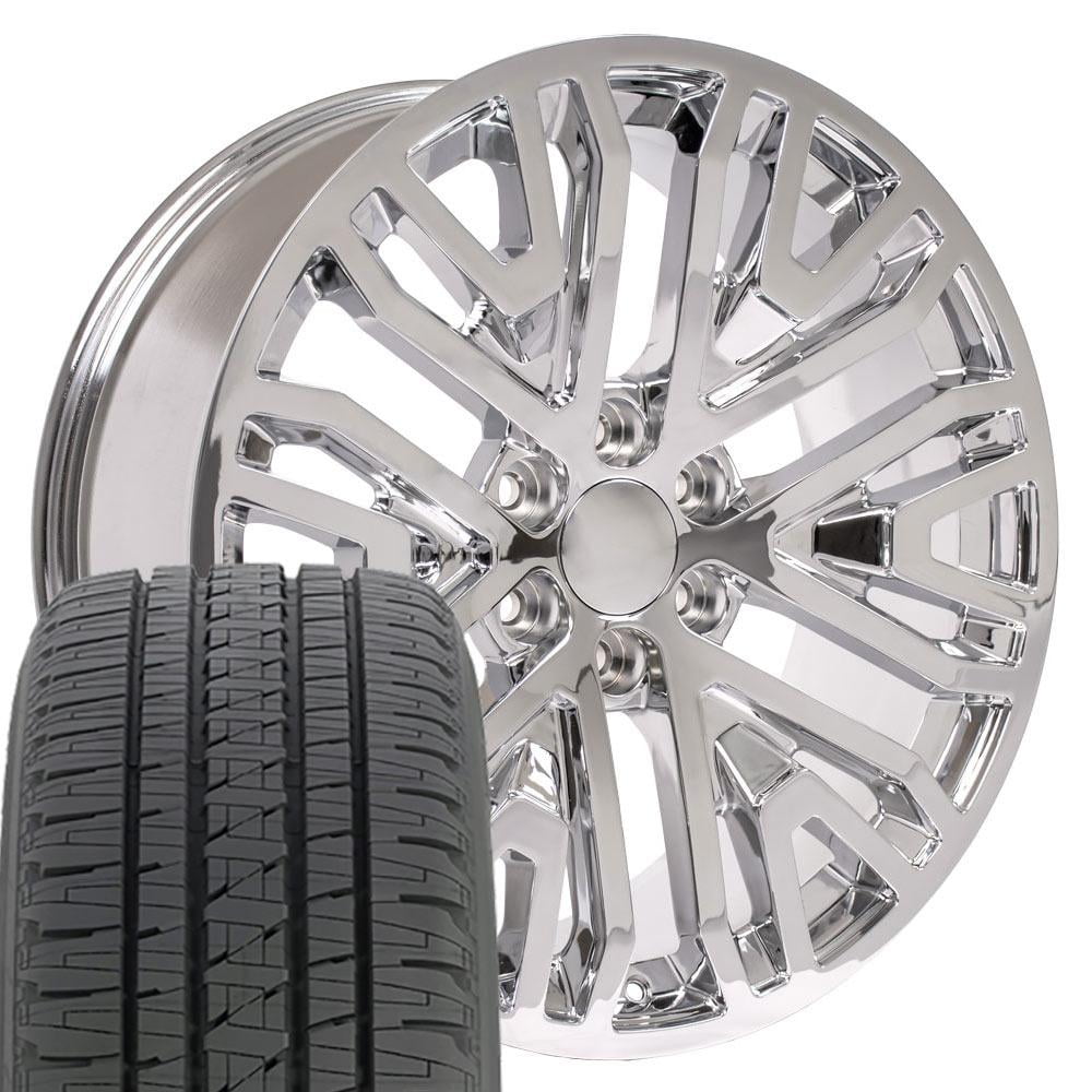 OE Wheels CV37 22 Inch Rims and Tires Fit Sierra 1500 Style 6x139.7 ...