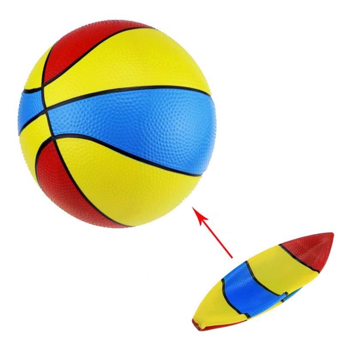 22 Cm Toy PVC Inflatable Ball Three-color Basketballs Inflatable Balls ...