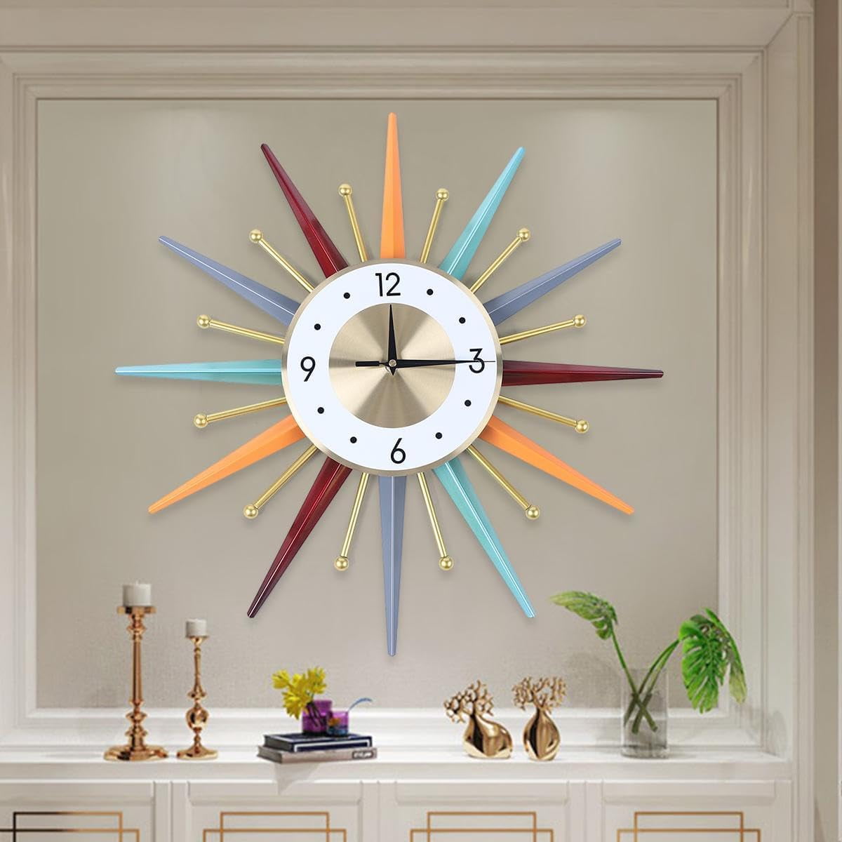 22 in Colorful Wall Clocks, Quartz Movement, Modern Wall Clock ...