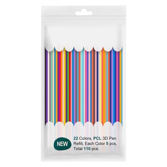 22 Colors 3D Pen Printer Filament Refill for 3D Printer Pen, Each ...