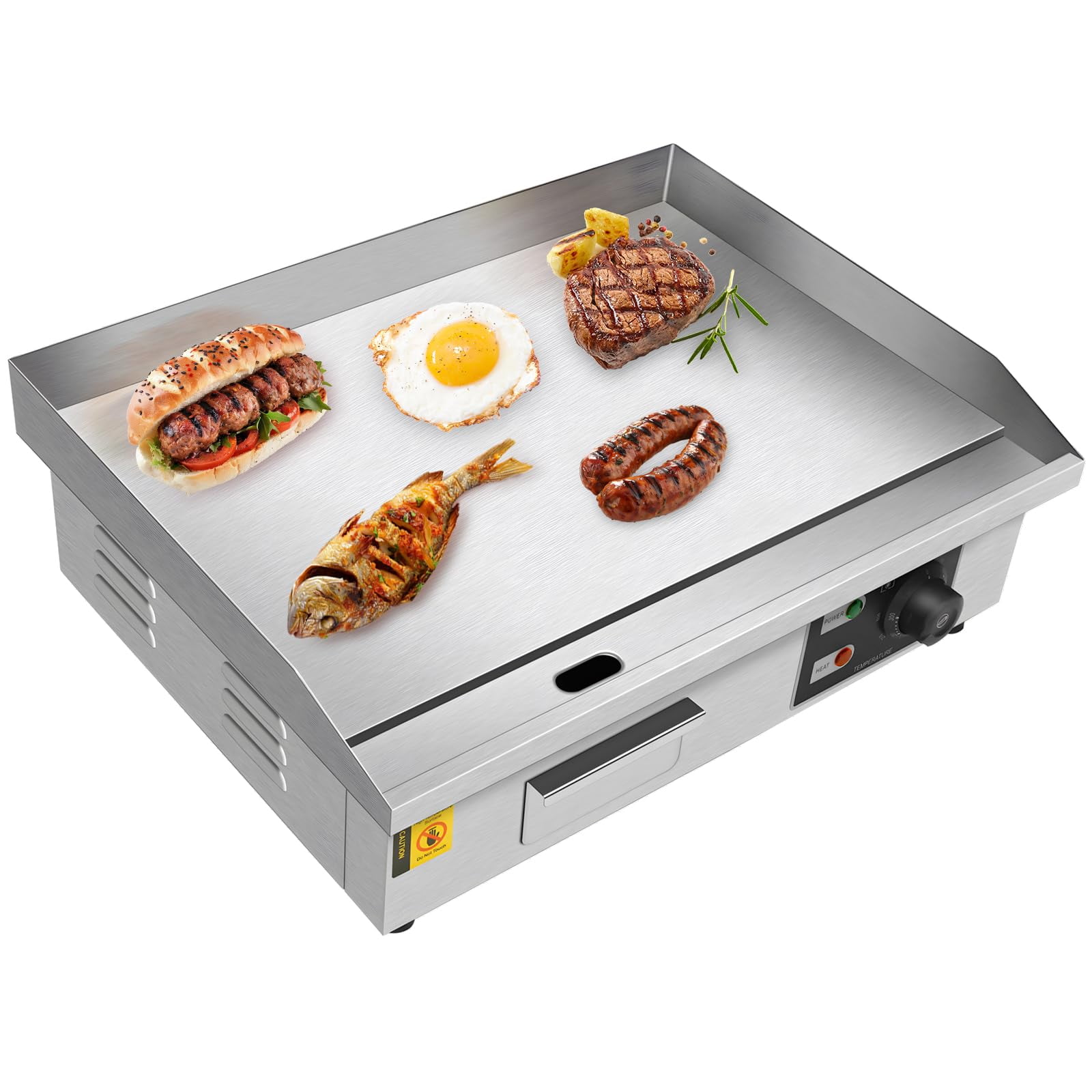 22" Commercial Electric Griddle, 110V 3000W Electric Countertop Griddle ...