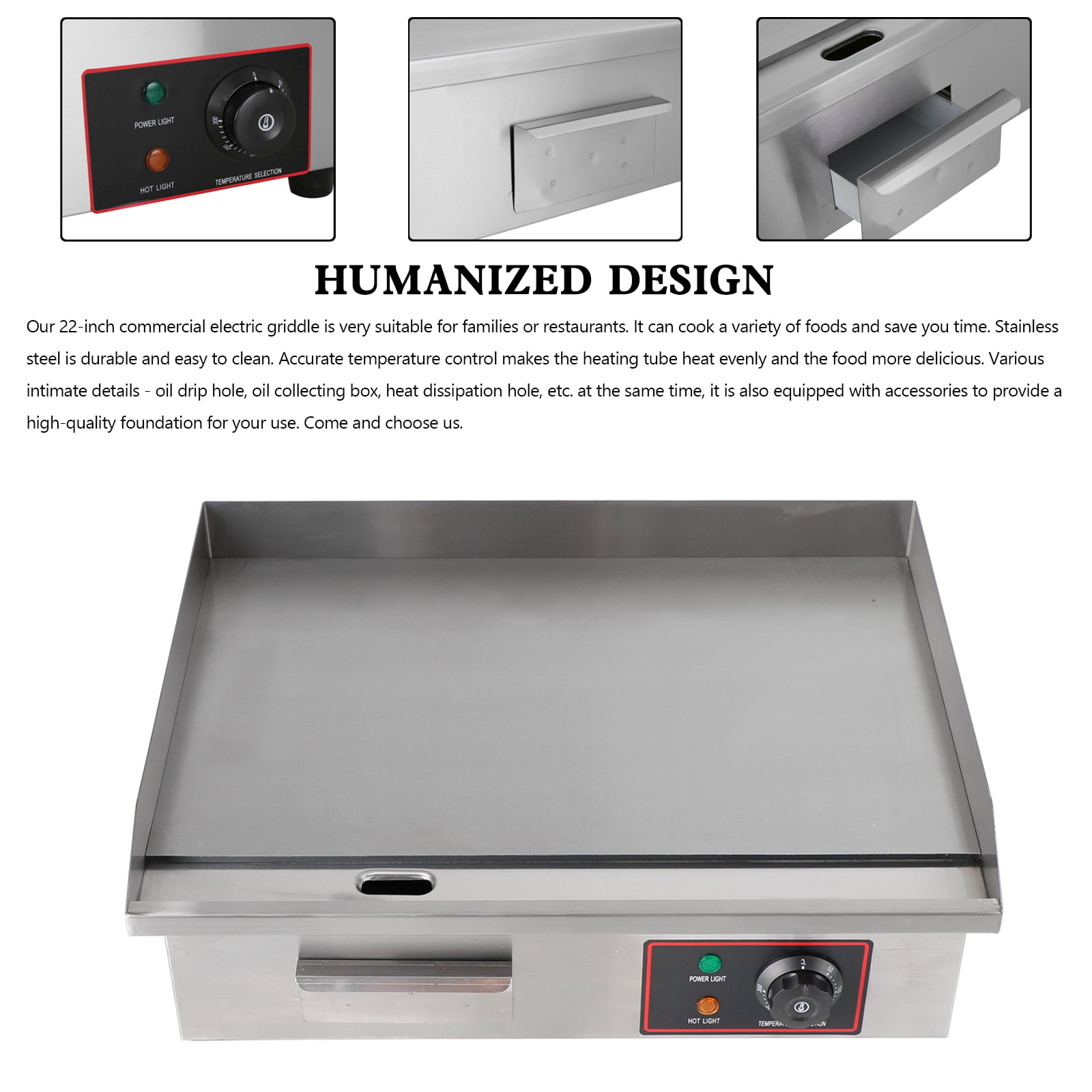 22" Commercial Electric Griddle Countertop Griddle Grill Countertop ...