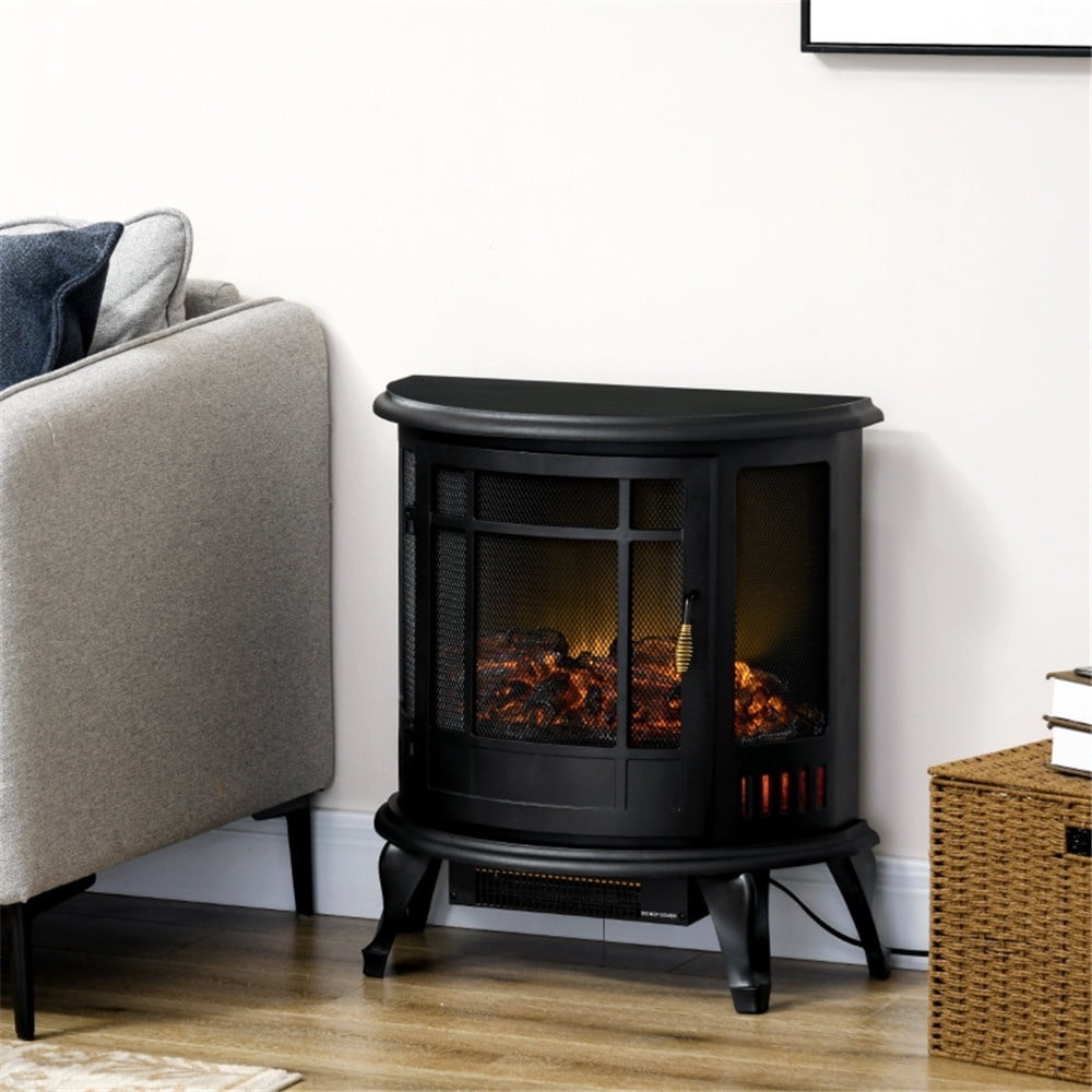 22" Compact Electric Fireplace Stove,Freestanding Stove Heater with ...