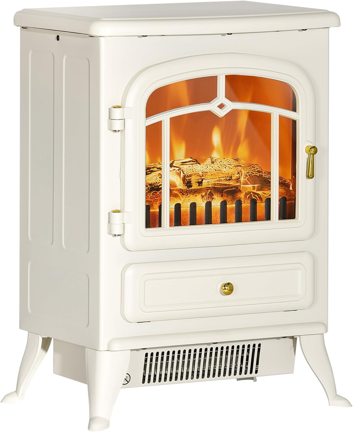 22" Electric Fireplace Heater, Freestanding Fire Place Stove with ...