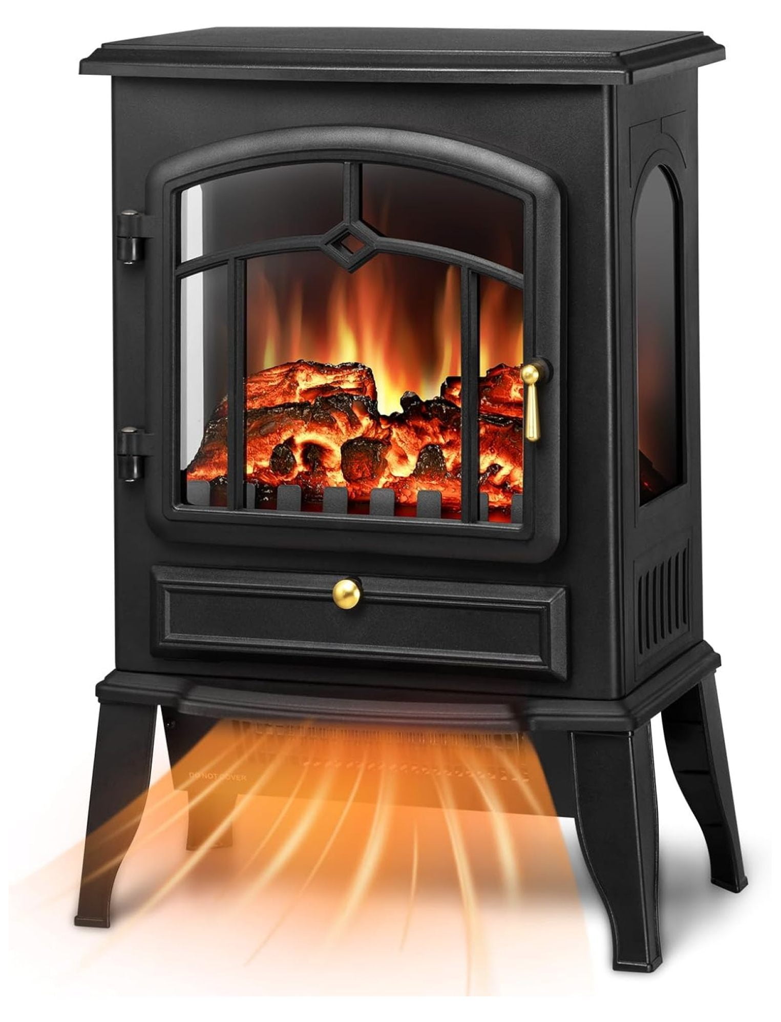 22" Electric Fireplace Heater,Freestanding Fireplace Stove with ...
