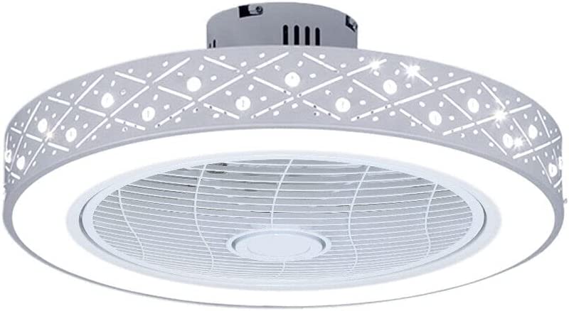 22'' Enclosed Ceiling Fan Light, 110V Flush Mount Ceiling Fans with ...