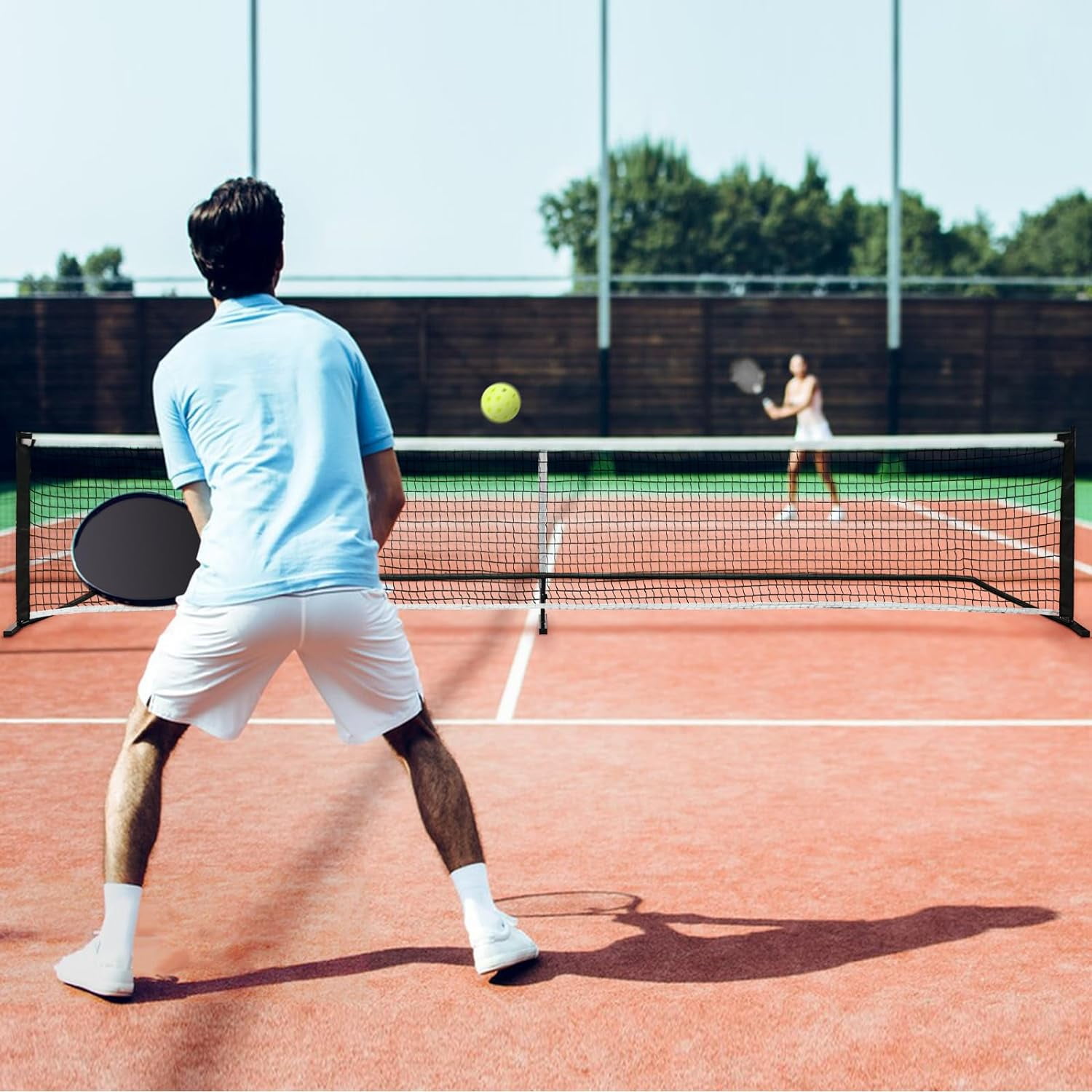 22 FT USAPA Regulation Portable Pickleball Net with Court Marking Kit ...