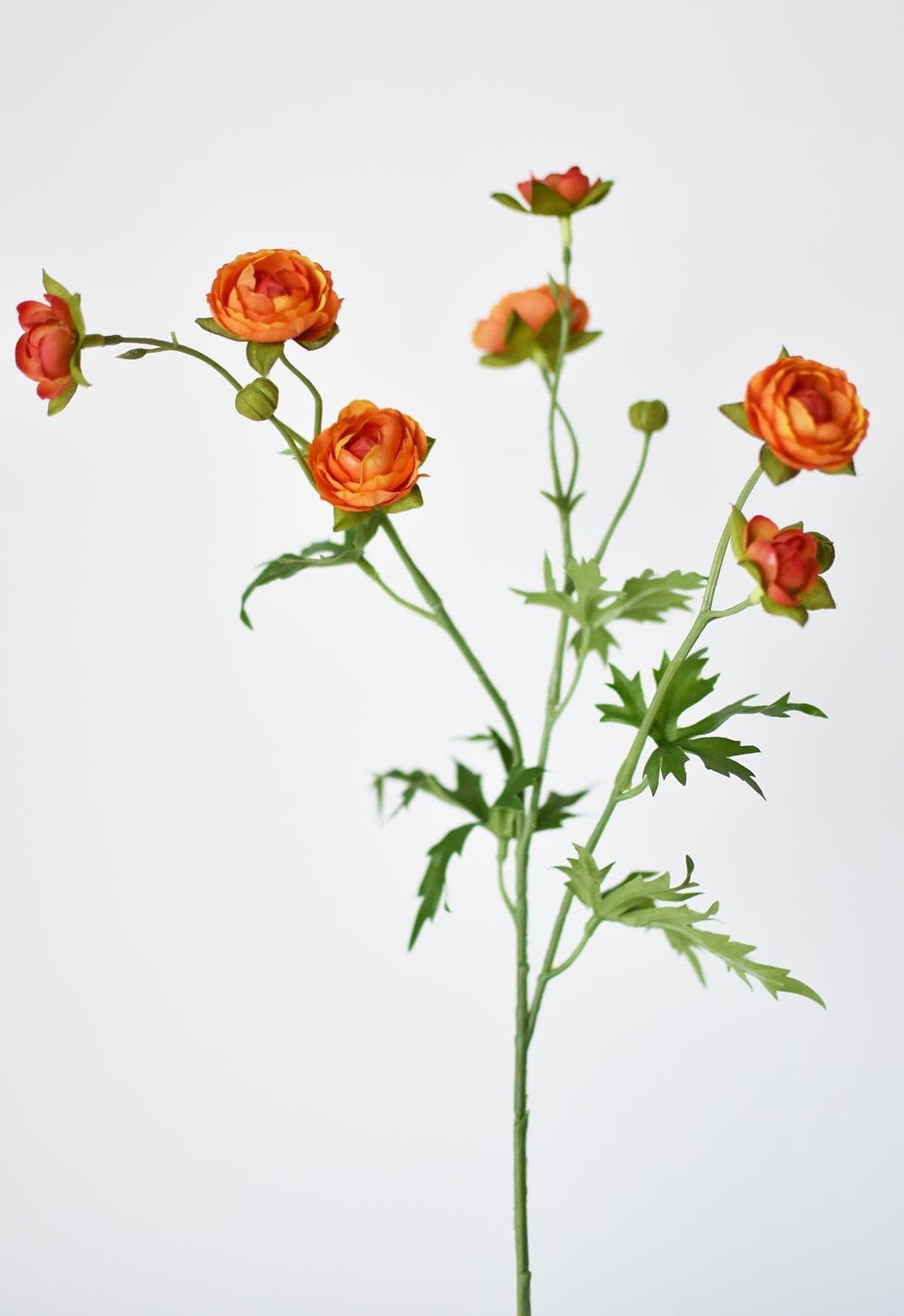 22" Faux Mini Orange Ranunculus Stem - Walmart.com