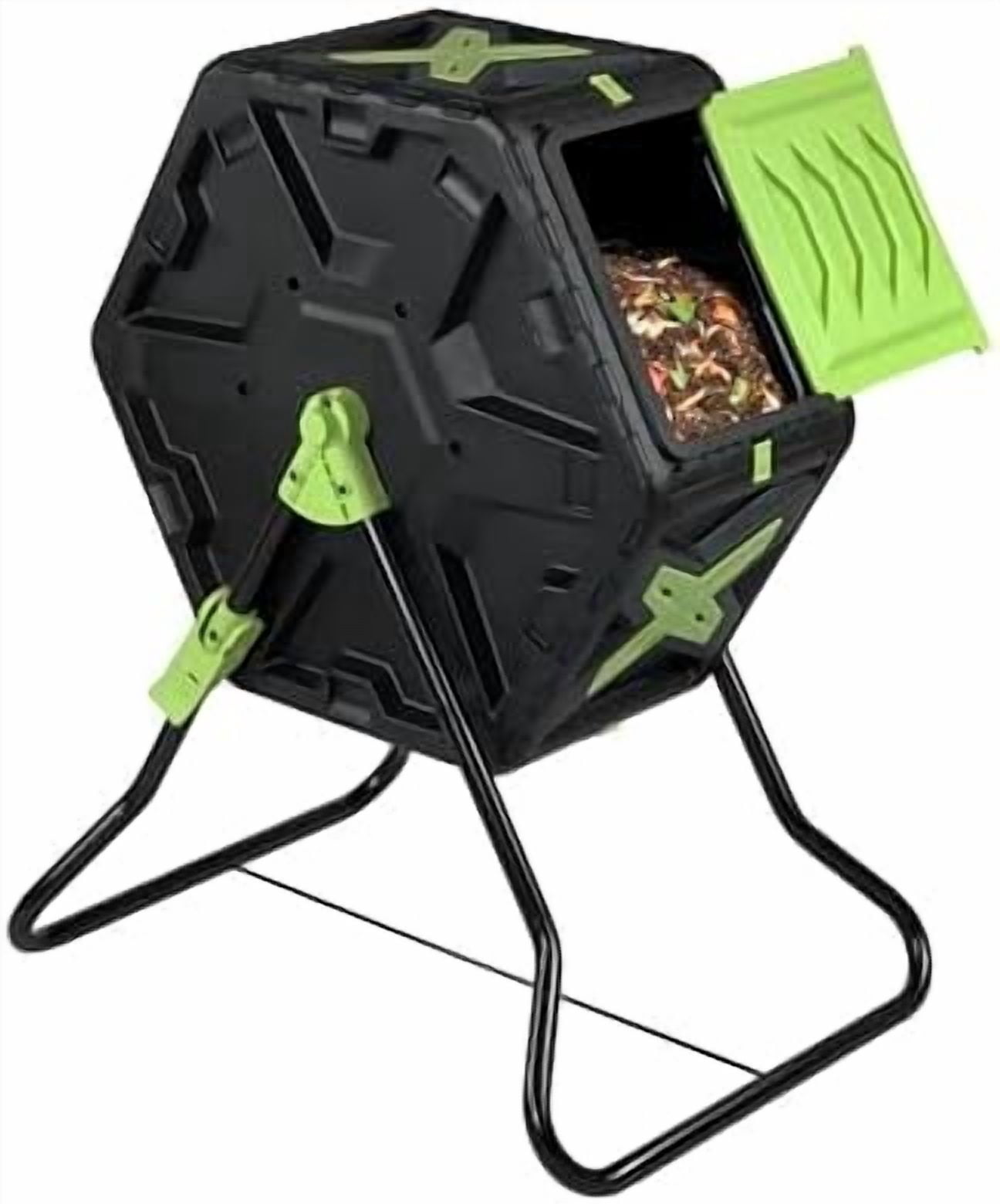 22 Gallon Outdoor Compost Tumbler Bin – BPA-Free, Rotating Composting ...