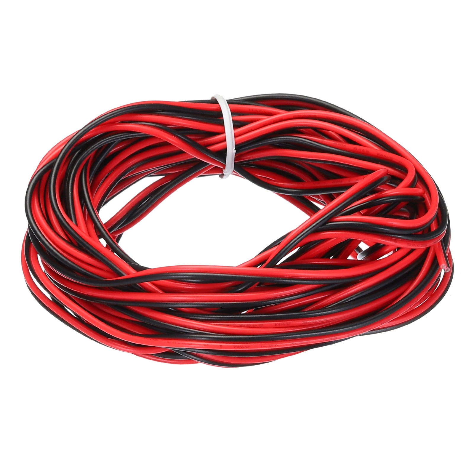 22 Gauge 2 Conductor Parallel PVC Wire, 25Ft/7.5M Long 1.7mm Dia 300V for LED RGB Cable ...