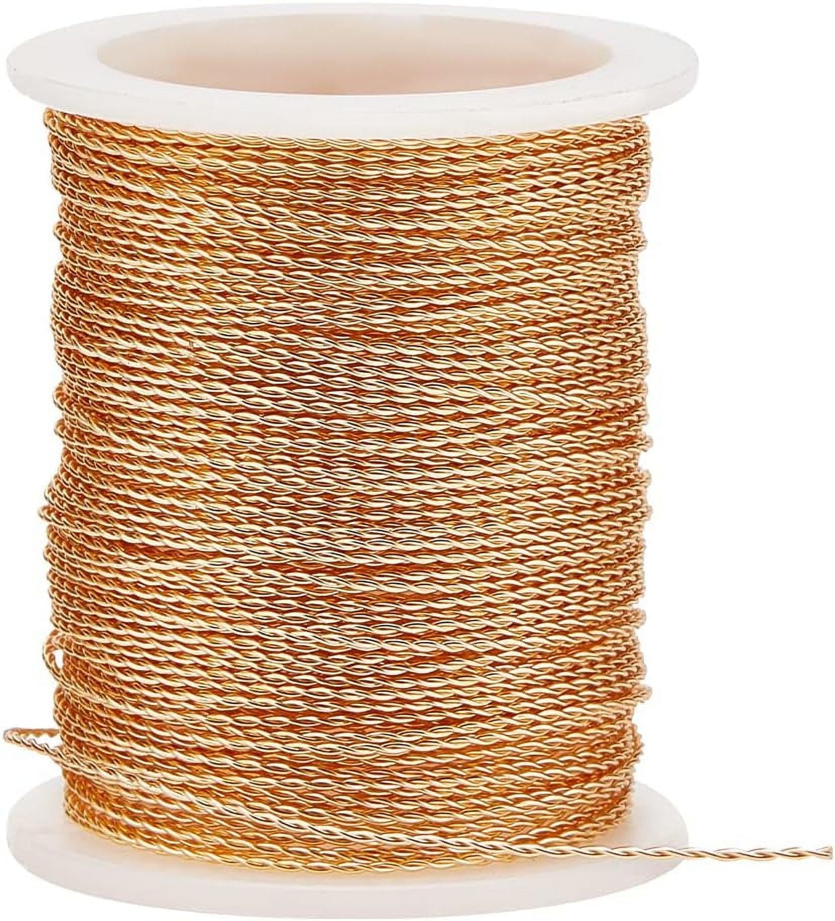 22 Gauge 39 Ft Tarnish Resistant Brass Craft Wire Gold Round Twist ...