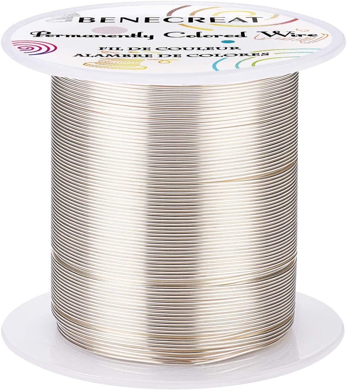 22 Gauge 55 Yards Tarnish Resistant Silver Wire Jewelry Beading Wire ...