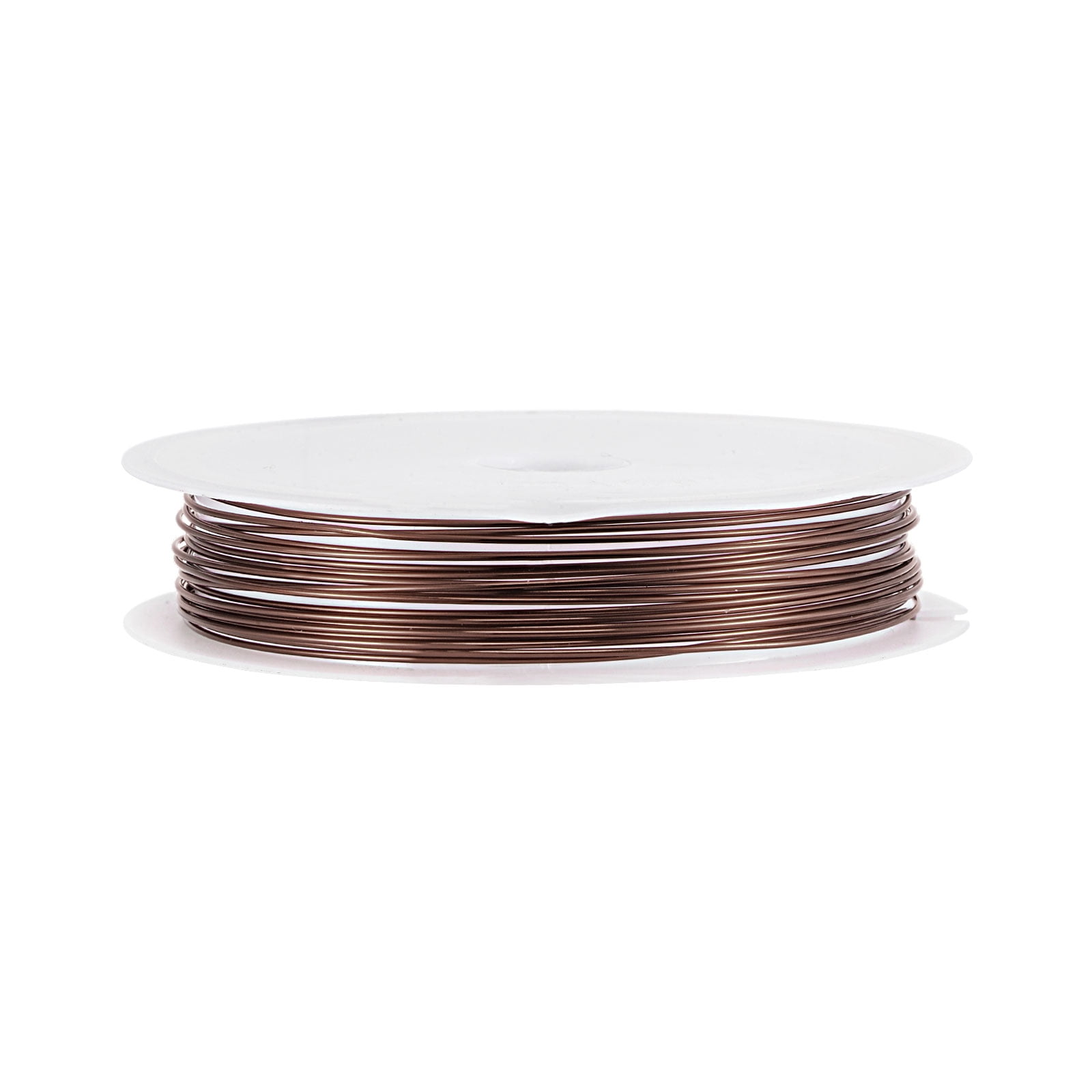 Uxcell 22 Gauge Copper Wire 0.6mm Dia Dark Brown Resistant Beading ...
