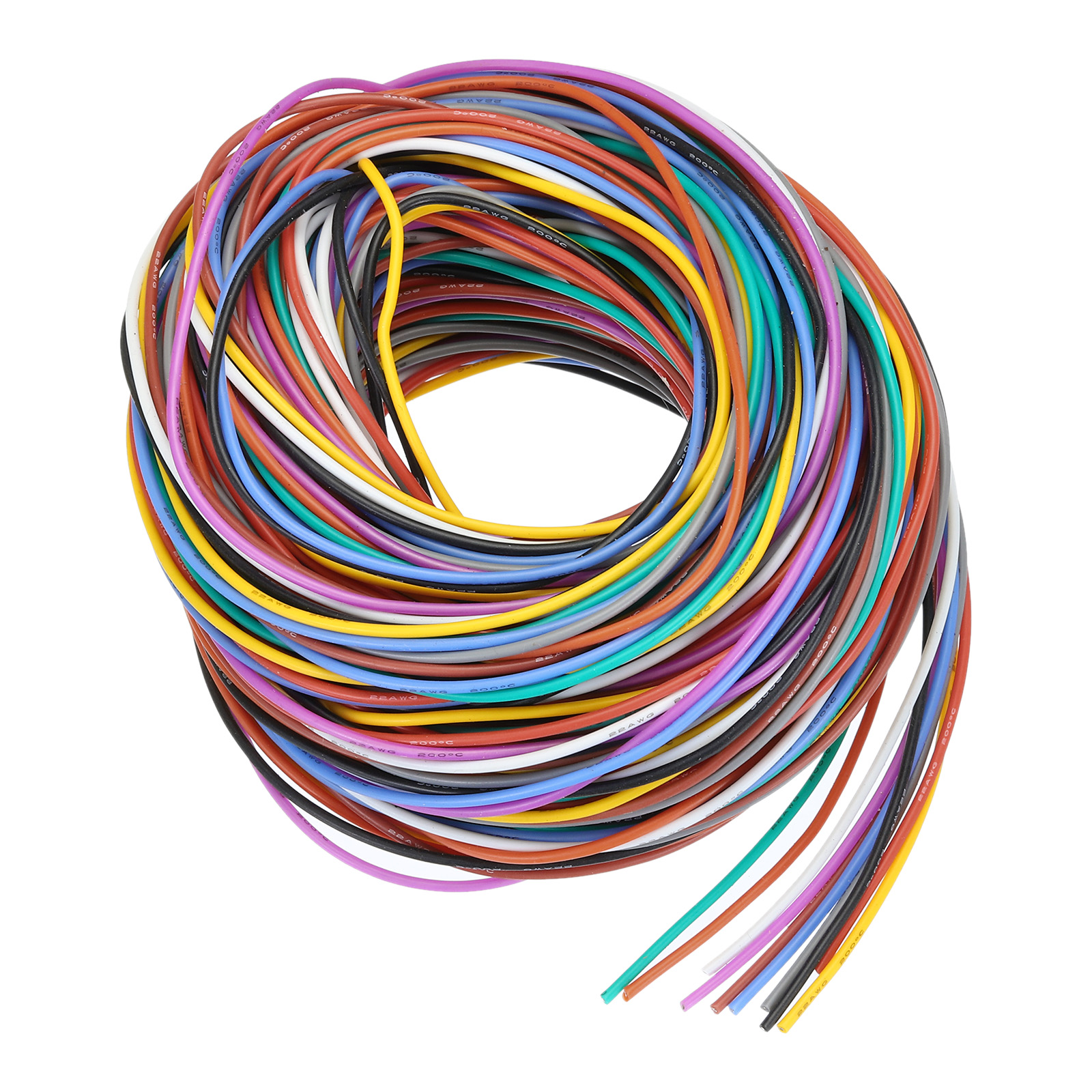 22 Gauge PVC Hookup Wire 7.5m/25ft 22AWG Electrical Wire Spool Ul10010 ...