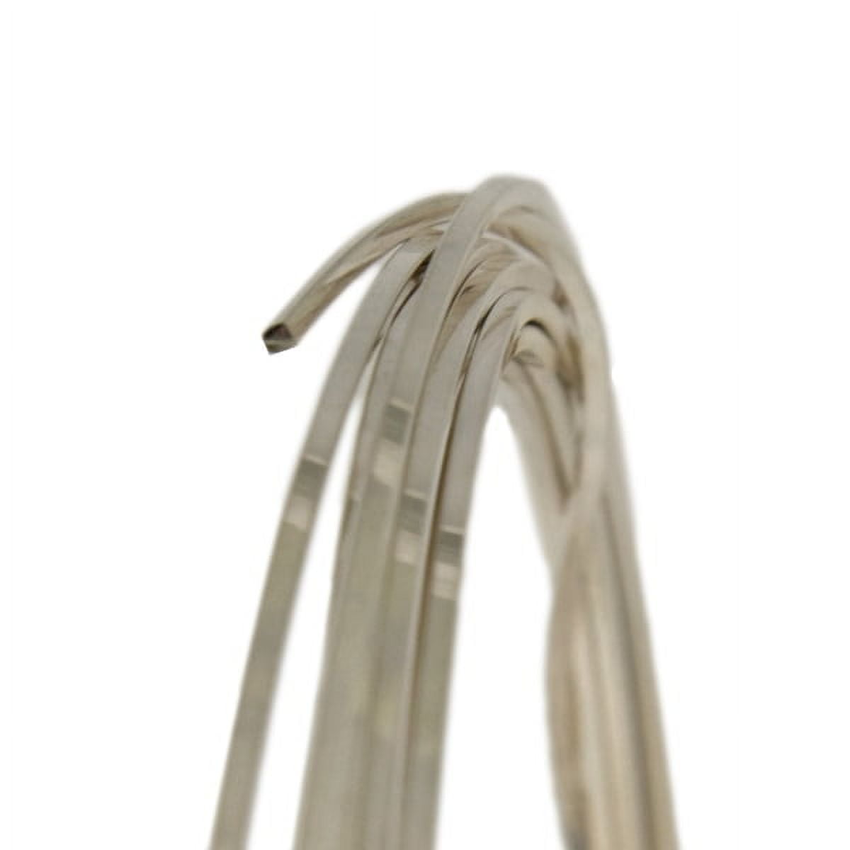 22 Gauge Square Half Hard .925 Sterling Silver Wire 5FT Walmart Business Supplies