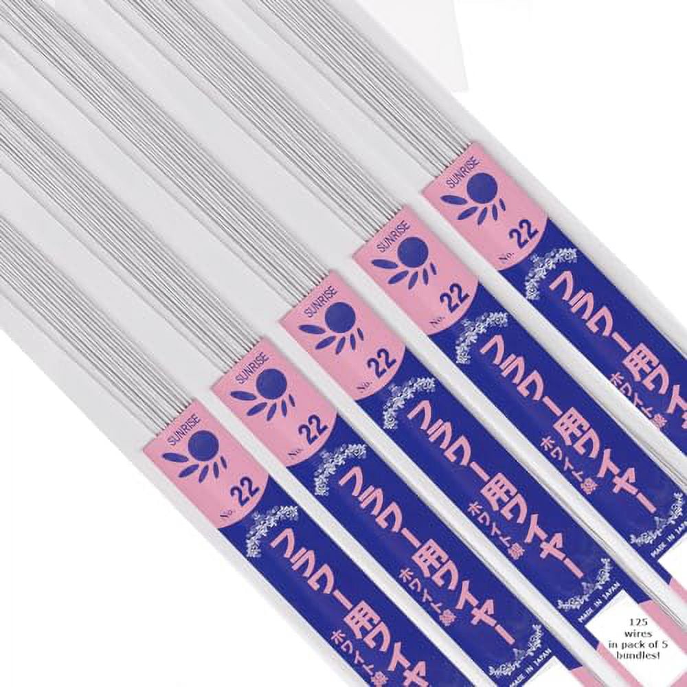 22 Gauge White Paper Covered Floral Wire - 14 inches Long - 5 Pack of ...