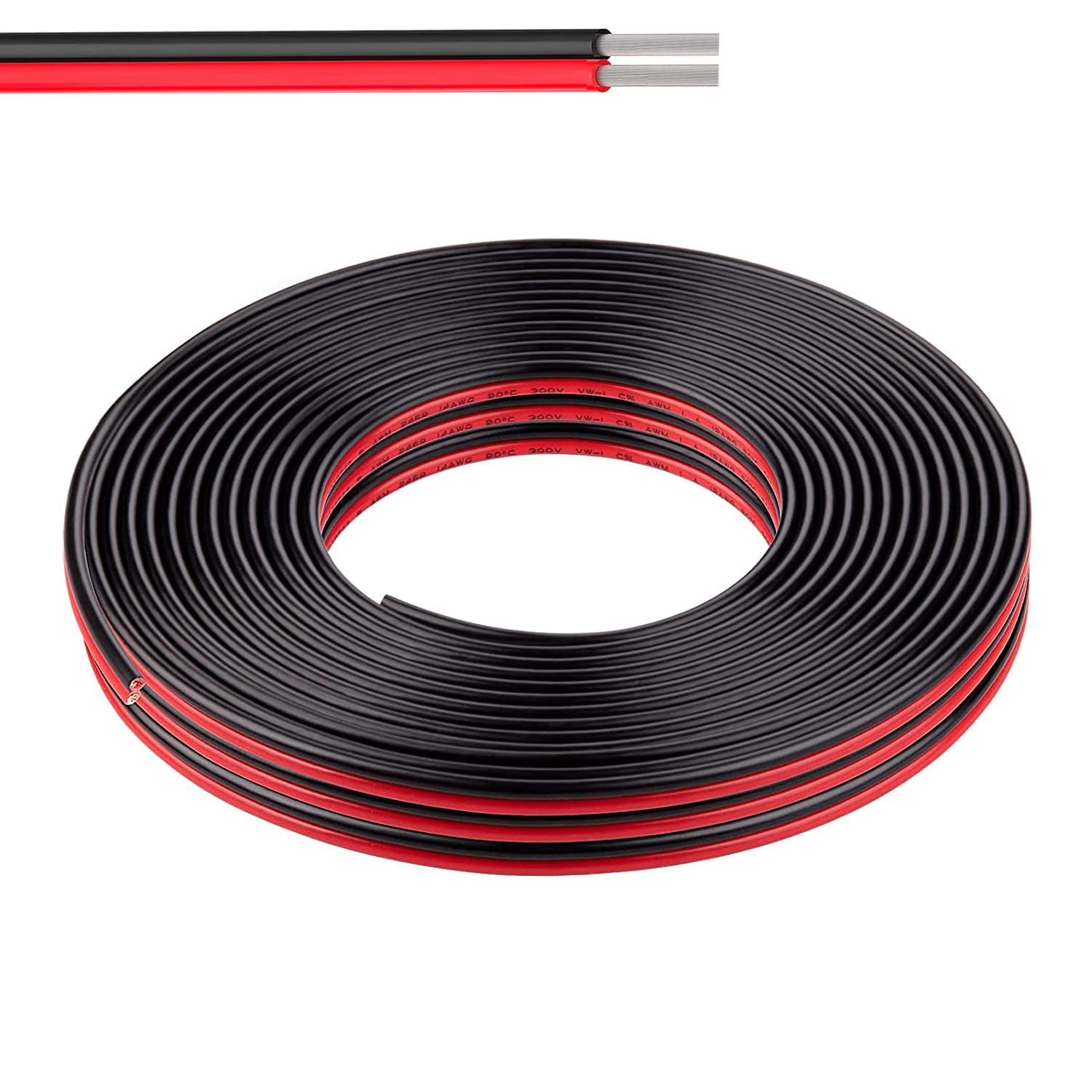 22 Gauge Wire (22 AWG) - 32 Foot 2 Pins Tinned Pure Copper Electrical ...