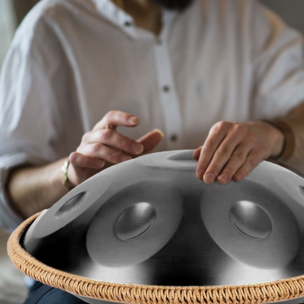 22" Golden Handpan Drum D Minor 12-Notes - Beginner Friendly Musical ...