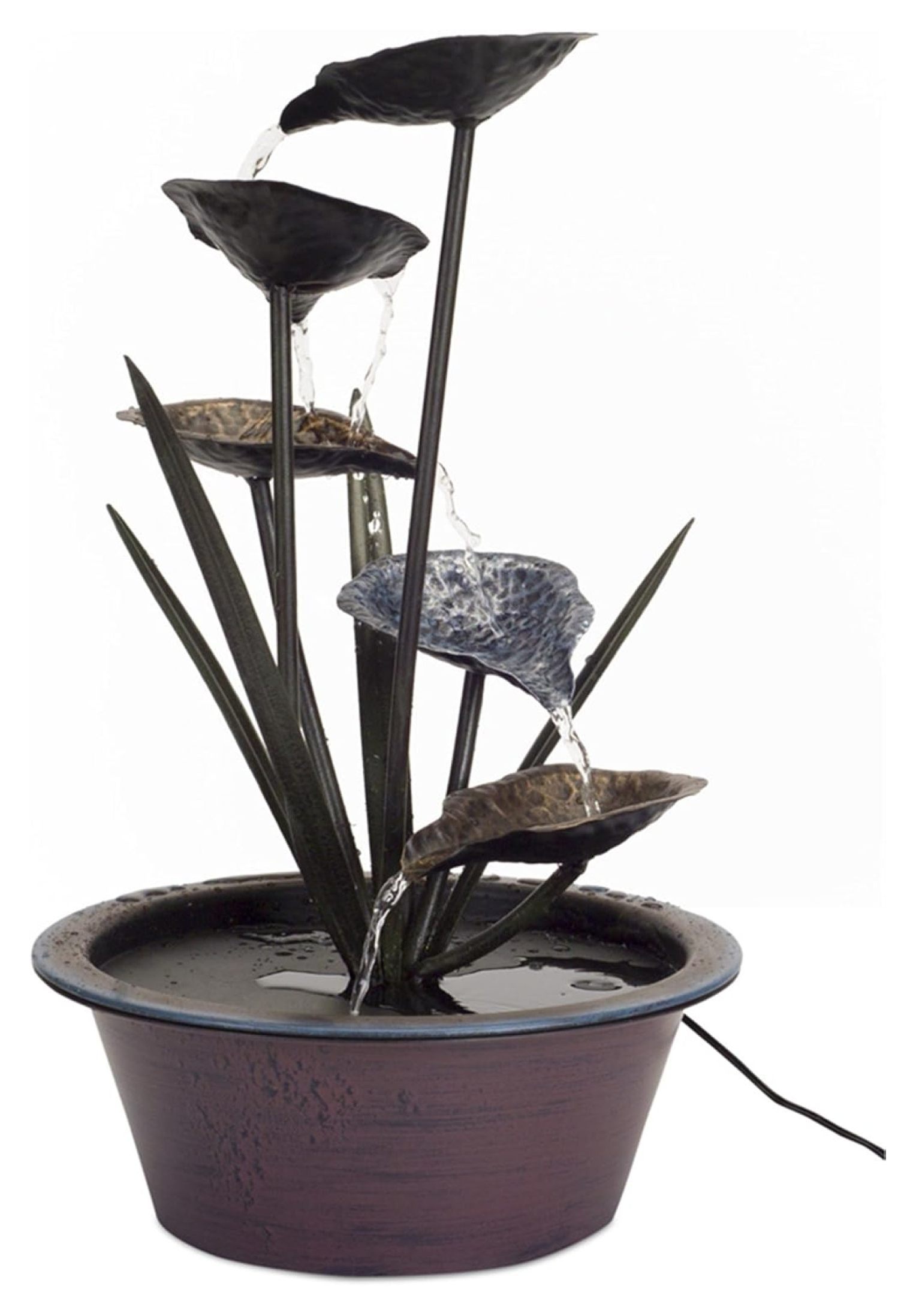 22"H Leaf Fountain Melrose International 22"H Lotus Leaf Fountain ...