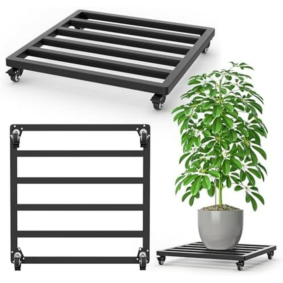 22'' Heavy Duty Plant Caddy with Wheels - 400LB Capacity Rolling Plant ...