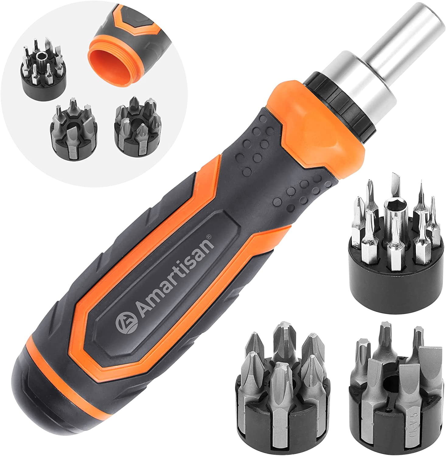 Amartisan 22 IN 1 Ratchet Screwdriver Set, Precision Multi-bit Ratchet ...