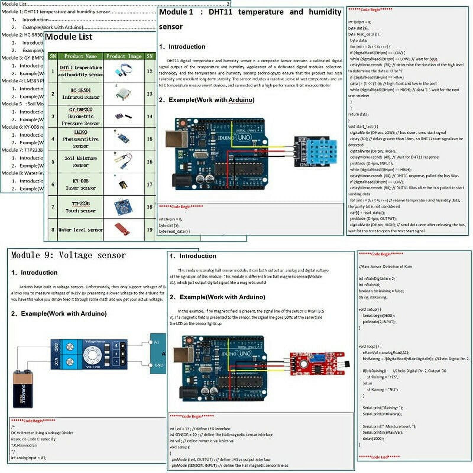 22-In-1 Starter Kit Sensor Module with Tutorial For Arduino For Raspberry Pi - Walmart.com