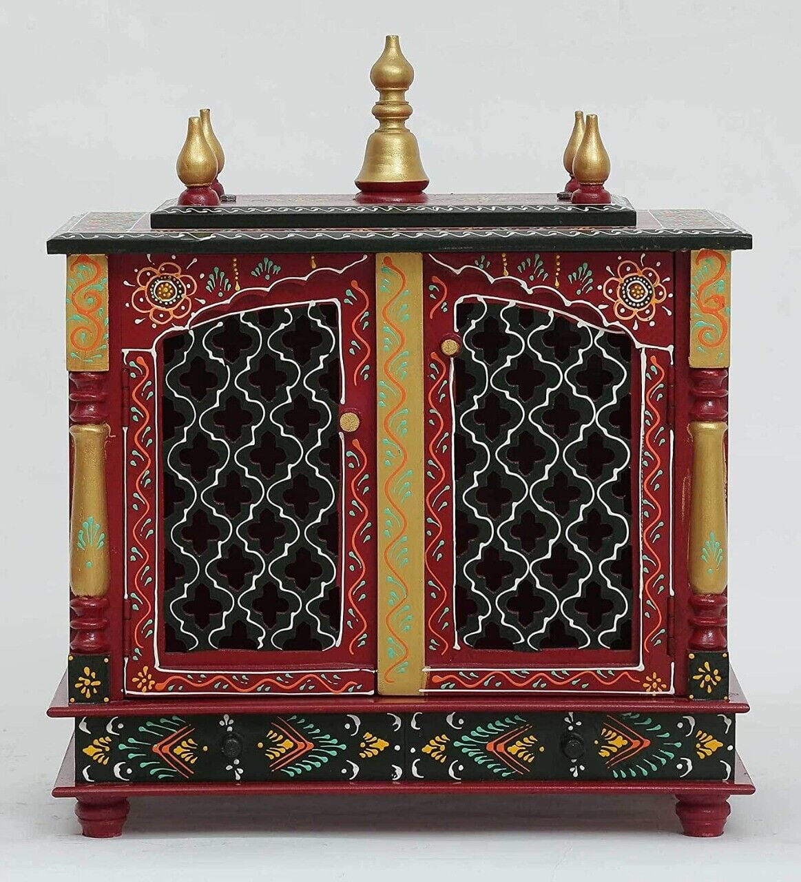 22 in Wooden Temple/Home Temple/Pooja Mandir/Pooja Mandap/Home Temple ...