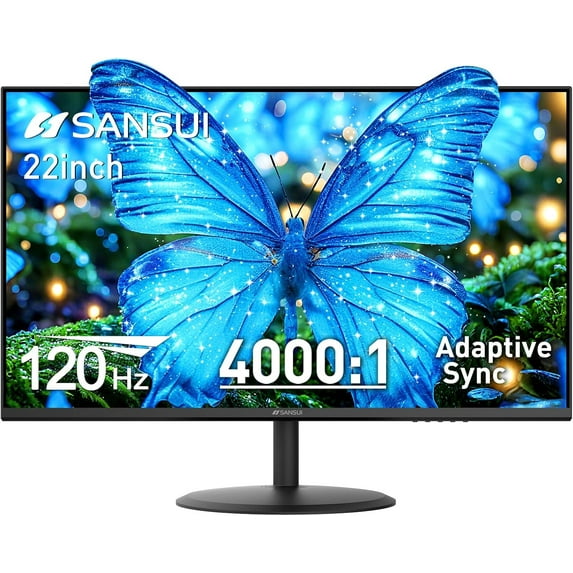 22 Inch 120Hz Monitor, FHD Computer Monitor 4000:1 Contrast Ratio with ...