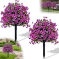 22 Inch Artificial Flower Stake Outdoor Decor - Multi-Color Garden ...