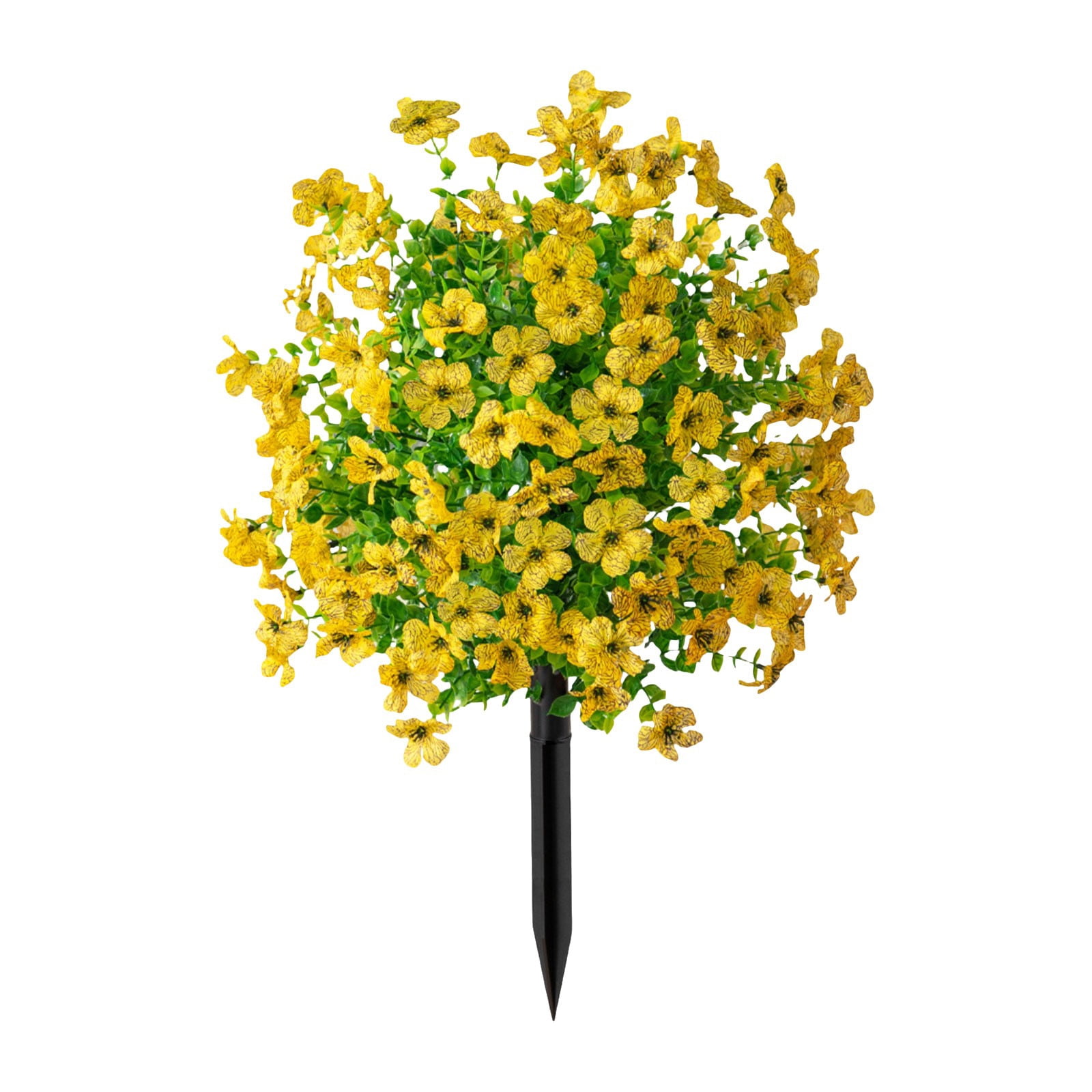 22 Inch Artificial Topiary Ball Flowers with Spike, UV Resistant Faux ...