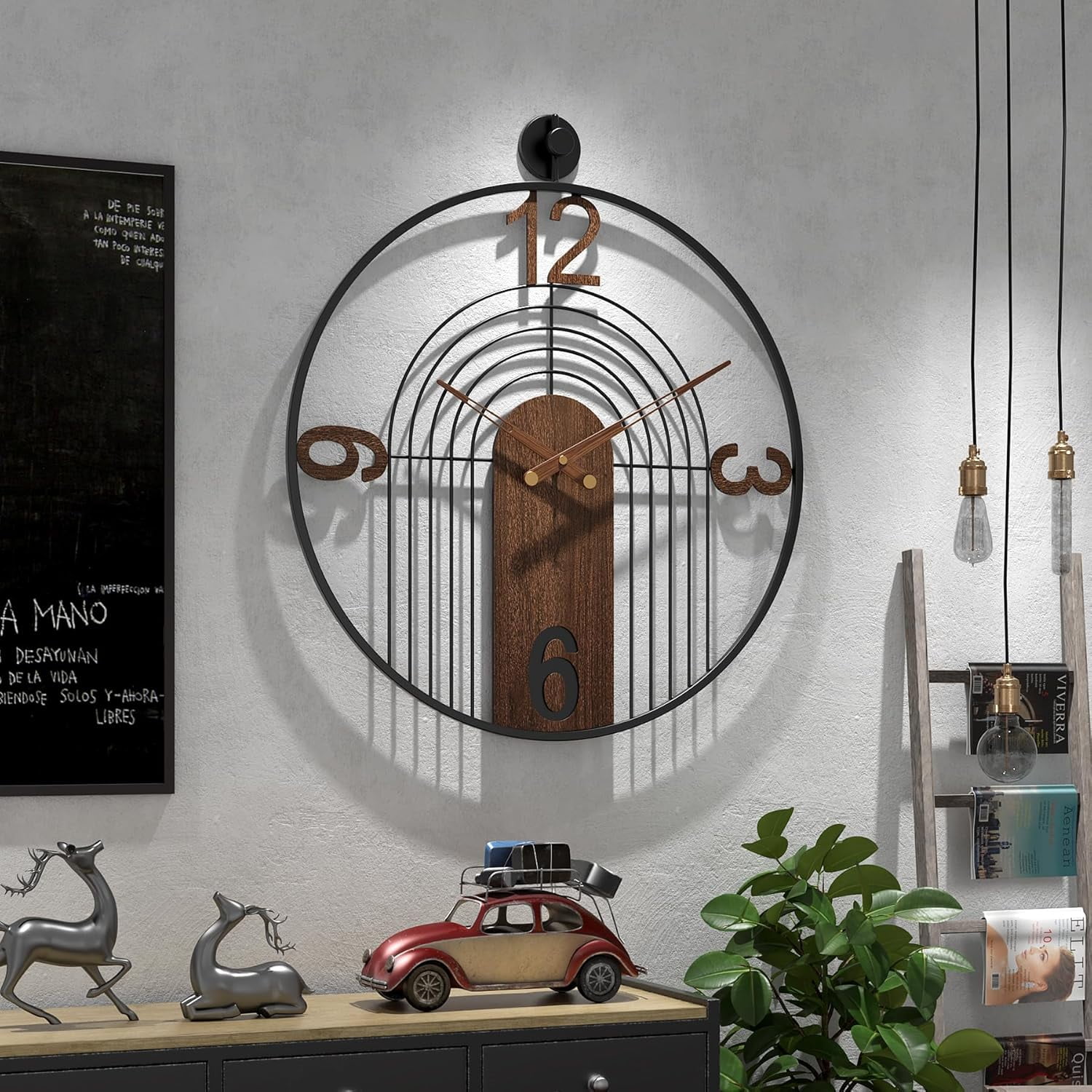 22 Inch - Bedroom - Study - Kitchen - Wood Metal Frame Silent Non ...