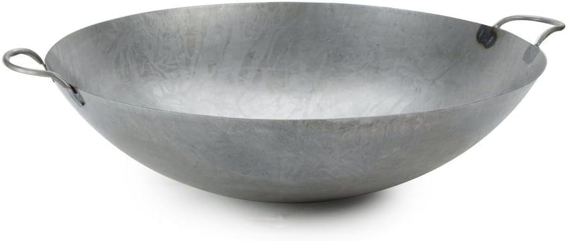 22 Inch Cantonese Style Steel Wok for Stir Frying, Deep Frying, Asian ...