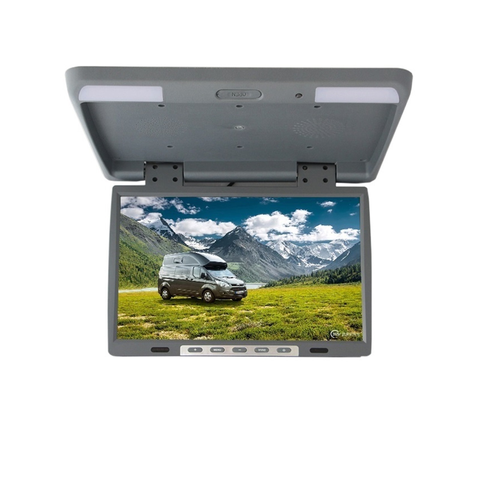 22 Inch Car Roof Monitor Flip Down Screen Overhead Multimedia Video ...